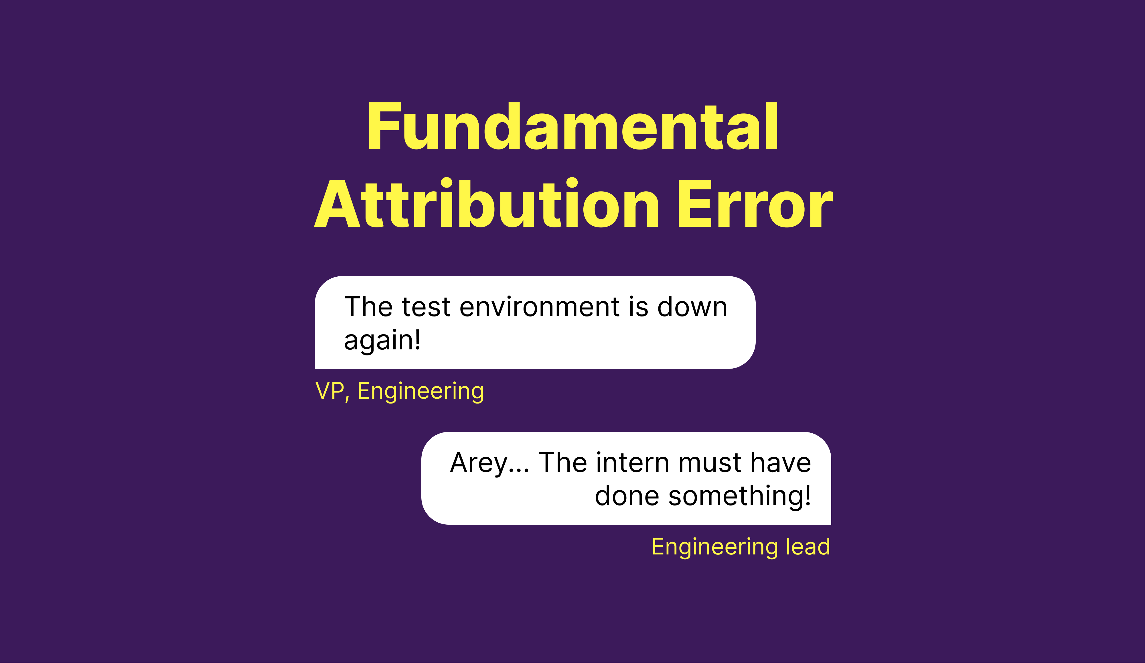 Cognitive Biases - Part 02: Fundamental Attribution Error | Arjun Uvacha